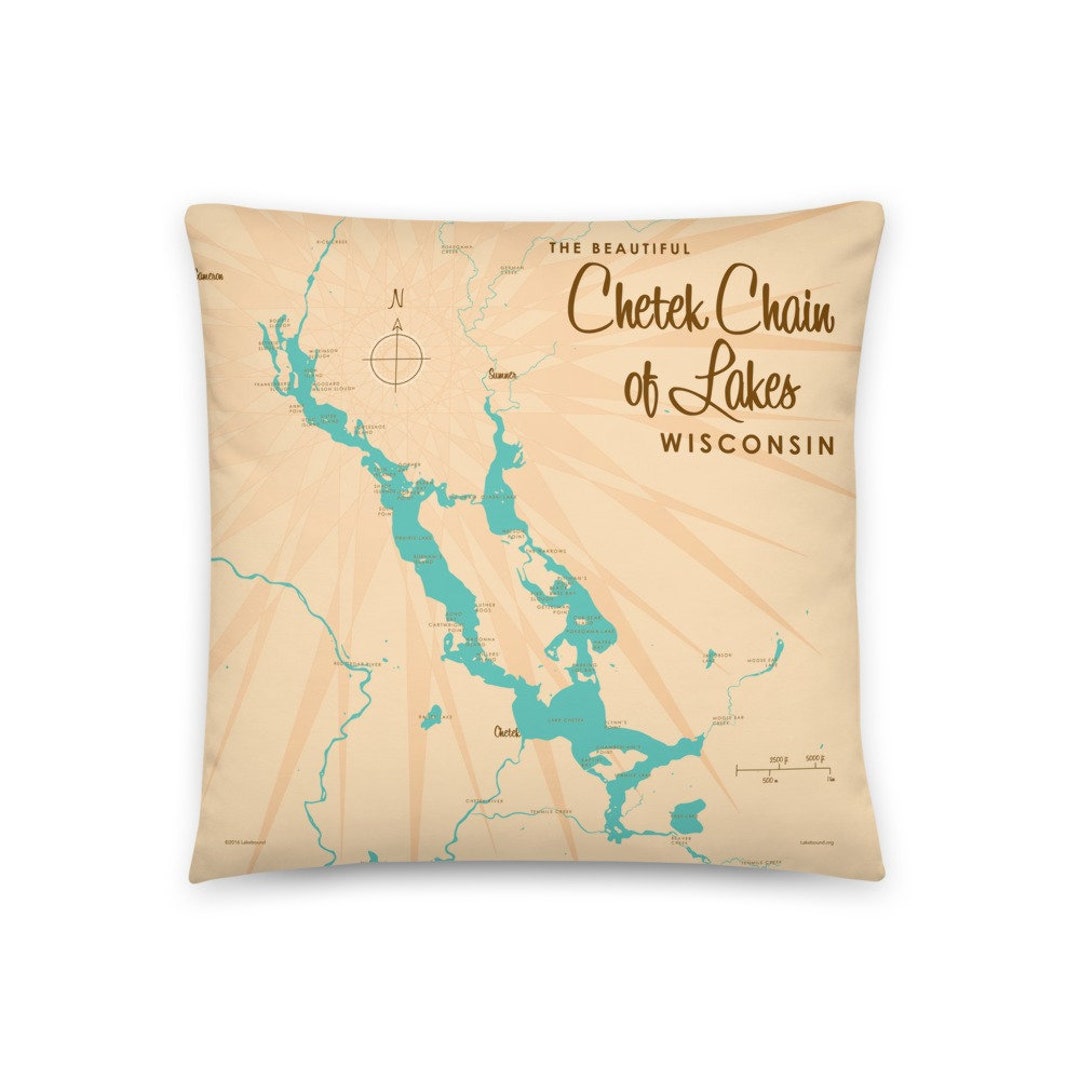 Chetek Chain of Lakes Wisconsin | Lake House Décor | Cabin Art | Custom ...