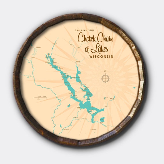 Chetek Chain of Lakes Wisconsin Lake House Décor Cabin Art - Etsy