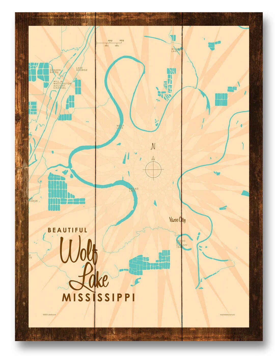 Wolf Lake Mississippi, Rustic Wood Sign Map Art - Etsy