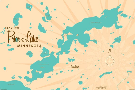 Prior Lake Minnesota Lake House Décor Cabin Art Custom - Etsy