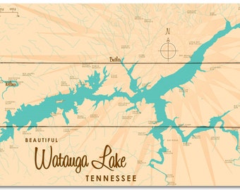 Watauga Lake Map - Etsy
