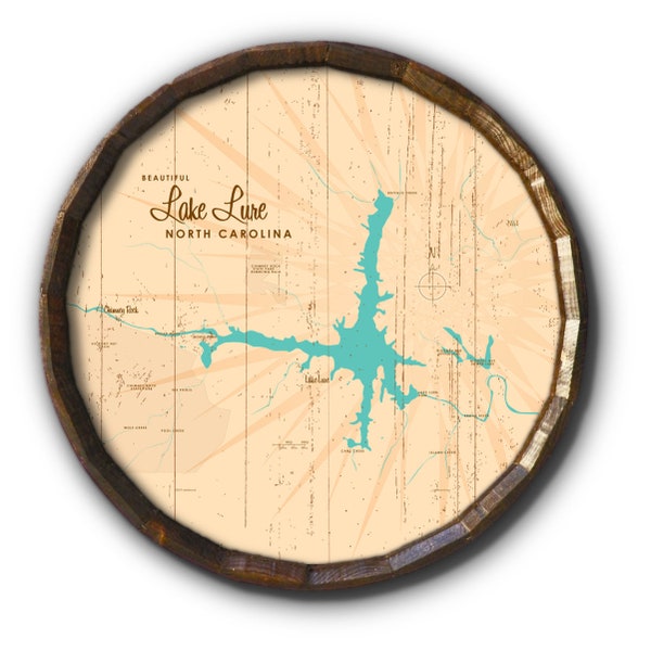 Lake Lure Map - Etsy