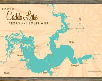 Caddo Lake Map - Etsy