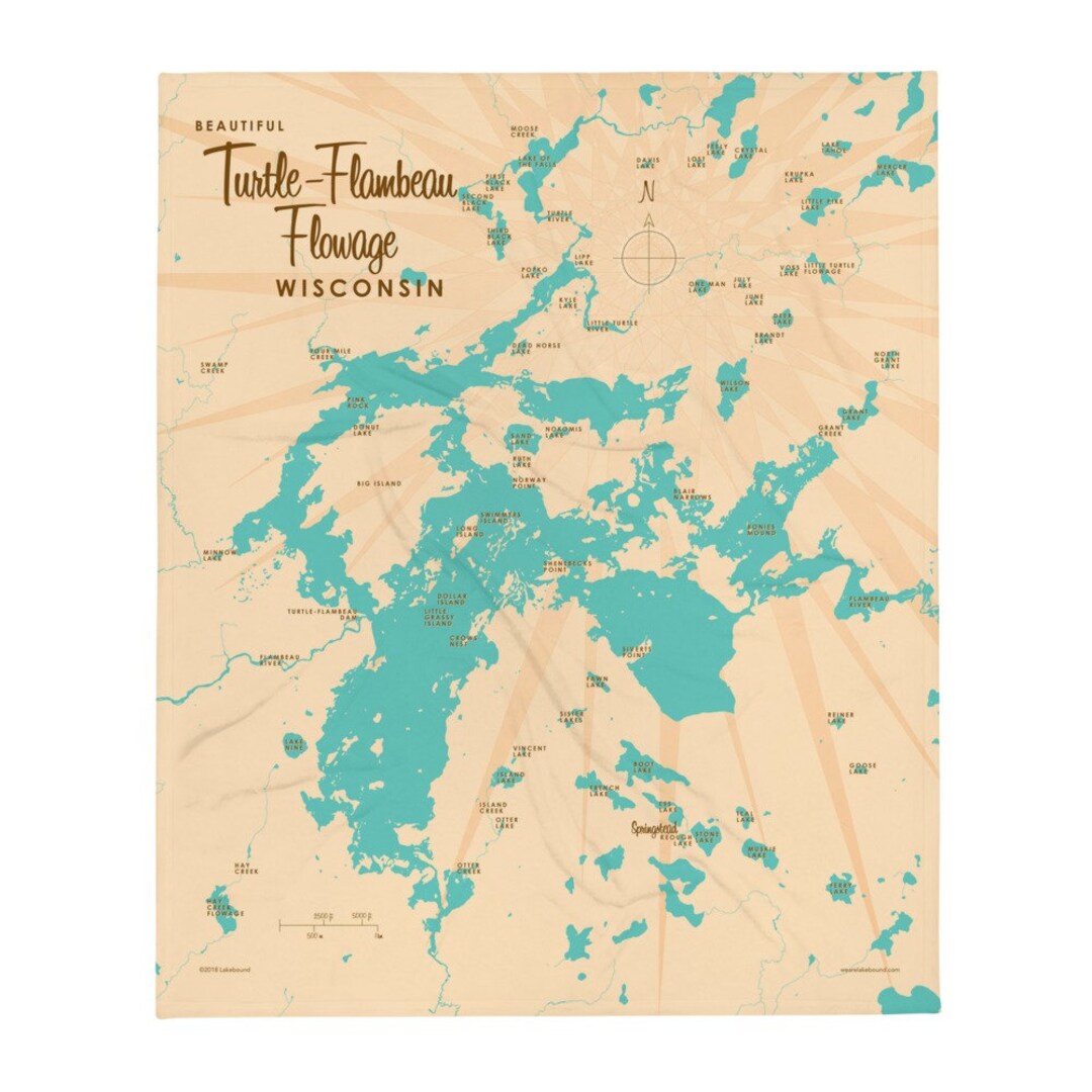 Turtle-flambeau Flowage Wisconsin | Lake House Décor | Cabin Art ...