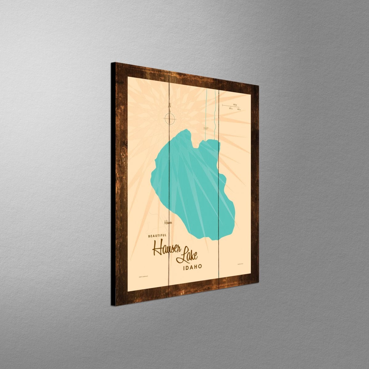 Hauser Lake Idaho Rustic Wood Sign Map Art - Etsy