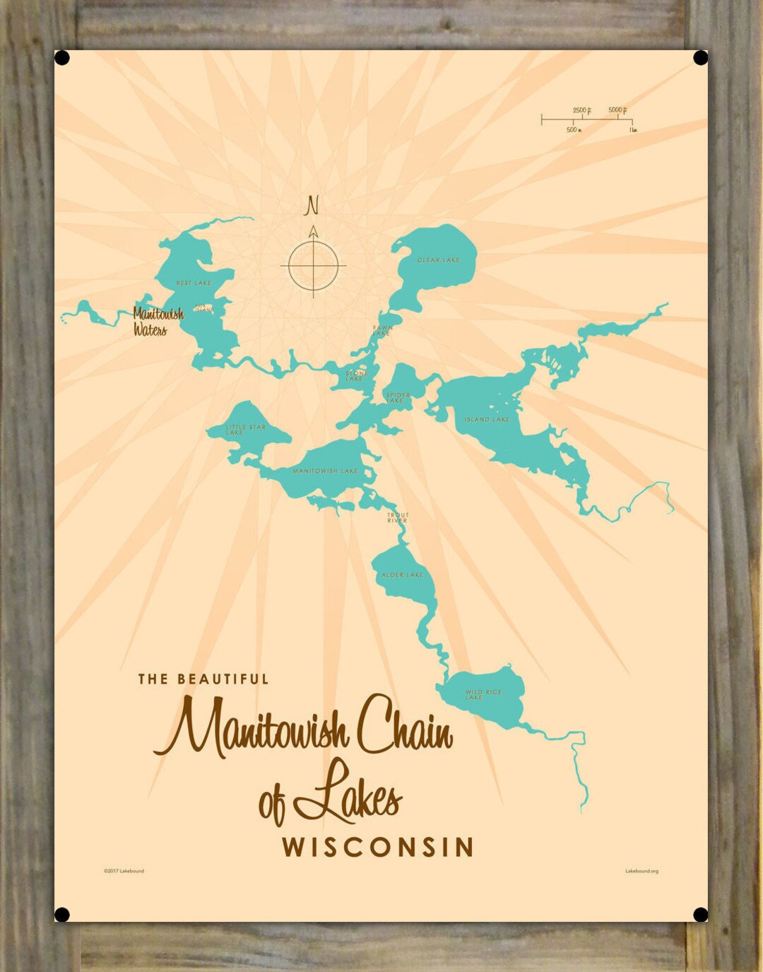 Manitowish Chain of Lakes Wisconsin | Lake House Décor | Cabin Art ...