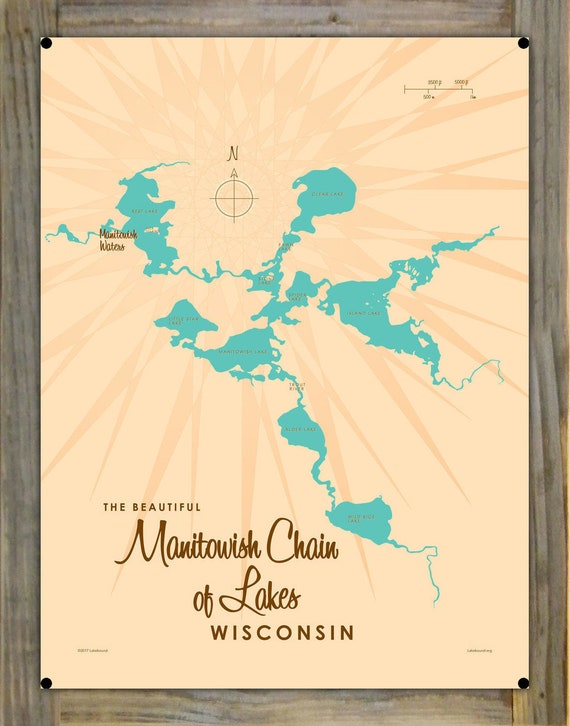 Manitowish Chain of Lakes Wisconsin Lake House Décor Cabin - Etsy