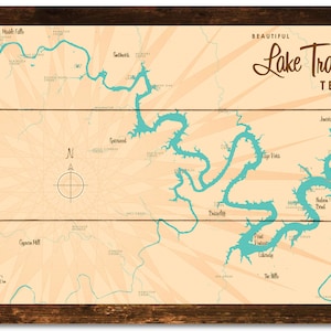 Lake Travis Texas Rustic Wood Sign Map Art - Etsy