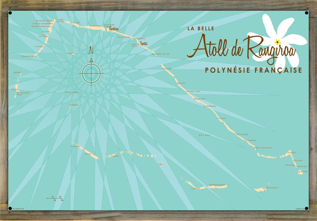 Rangiroa Atoll French Polynesia | Lake House Décor | Cabin Art | Custom ...