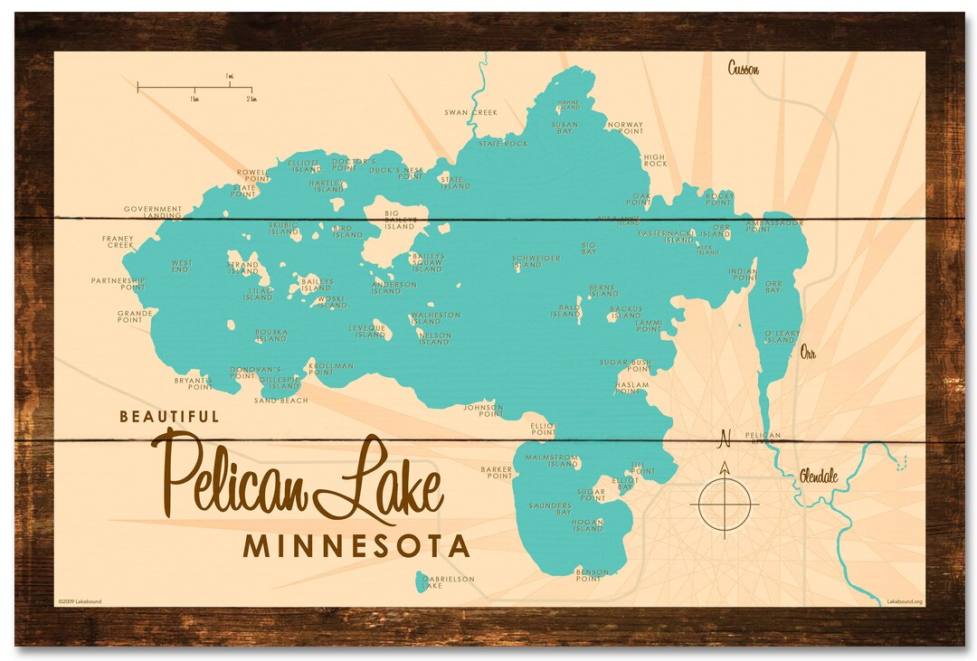 Pelican Lake Minnesota (st. Louis County) , Rustic Wood Sign Map Art - Etsy