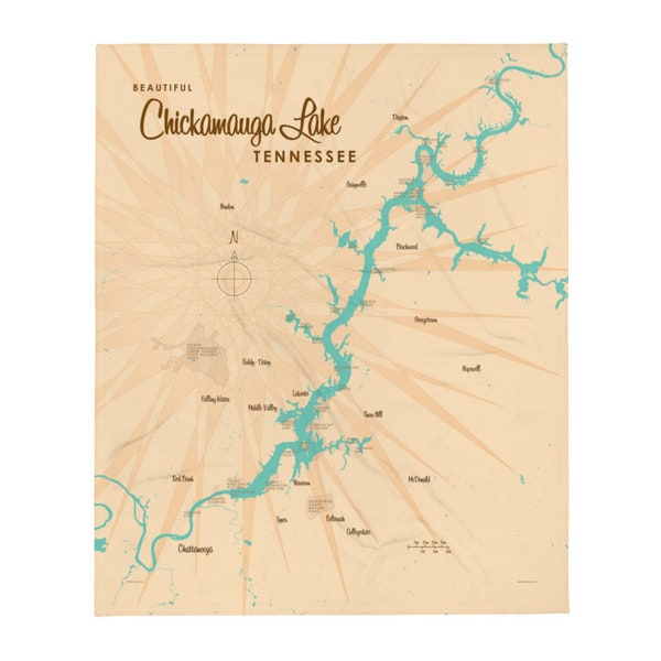Lake Chickamauga Map - Etsy