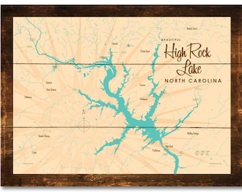 High Rock Lake Map - Etsy