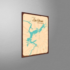 Lake Holcombe Wisconsin | Lake House Décor | Cabin Art | Custom Map ...