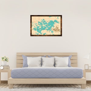 Lake Minnetonka Minnesota, Rustic Wood Sign Map Art - Etsy