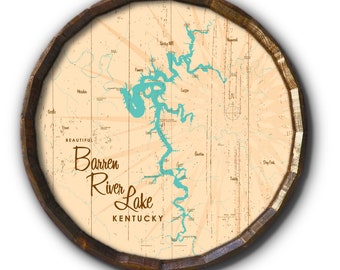 Barren River Lake Map - Etsy