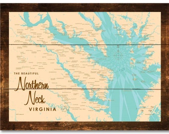 Map of the Northern Neck of Virginia - Etsy