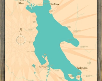 Newfound Lake Map - Etsy