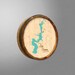 Lake Bistineau Louisiana Rustic Barrel End Map Art - Etsy