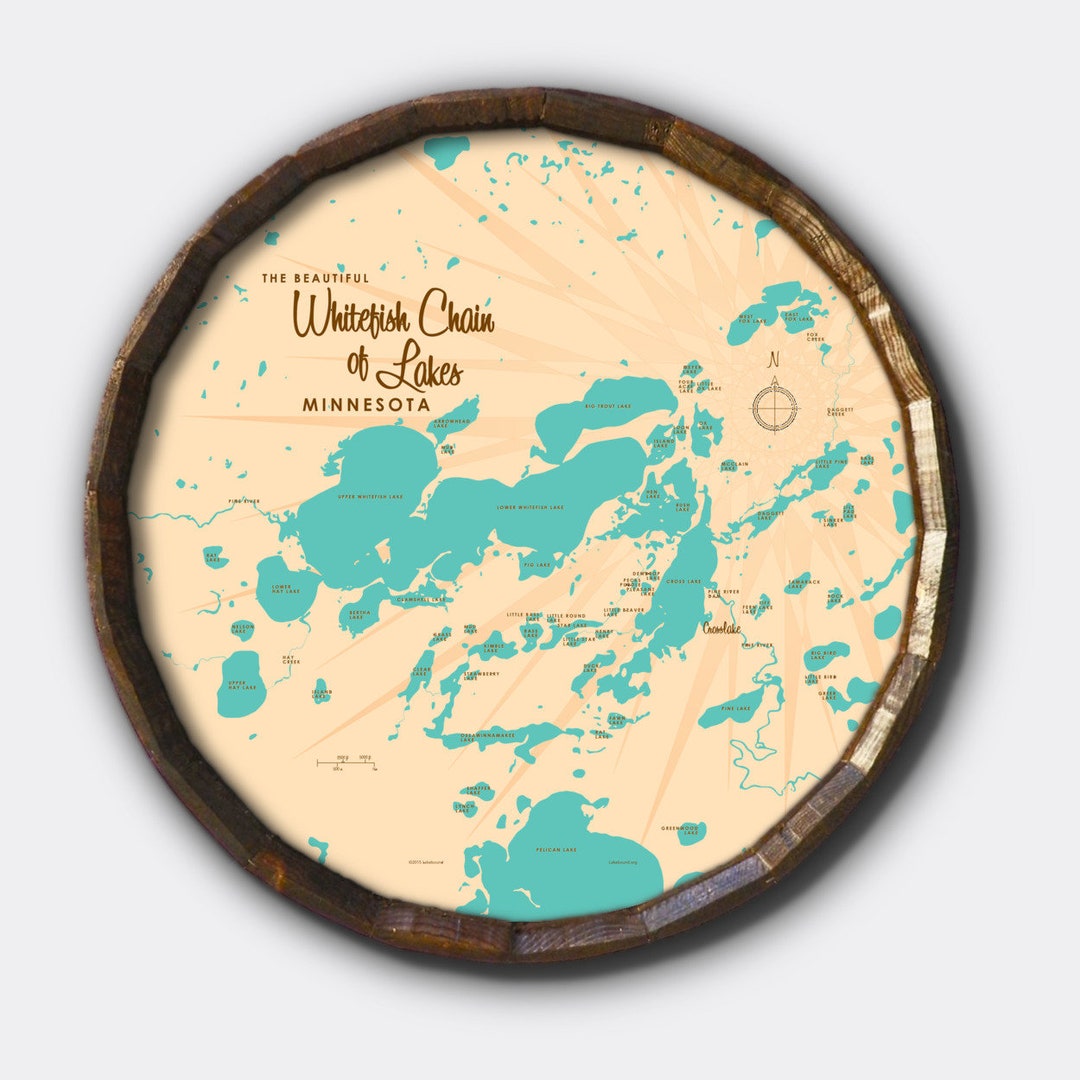 Whitefish Chain of Lakes Minnesota | Lake House Décor | Cabin Art ...