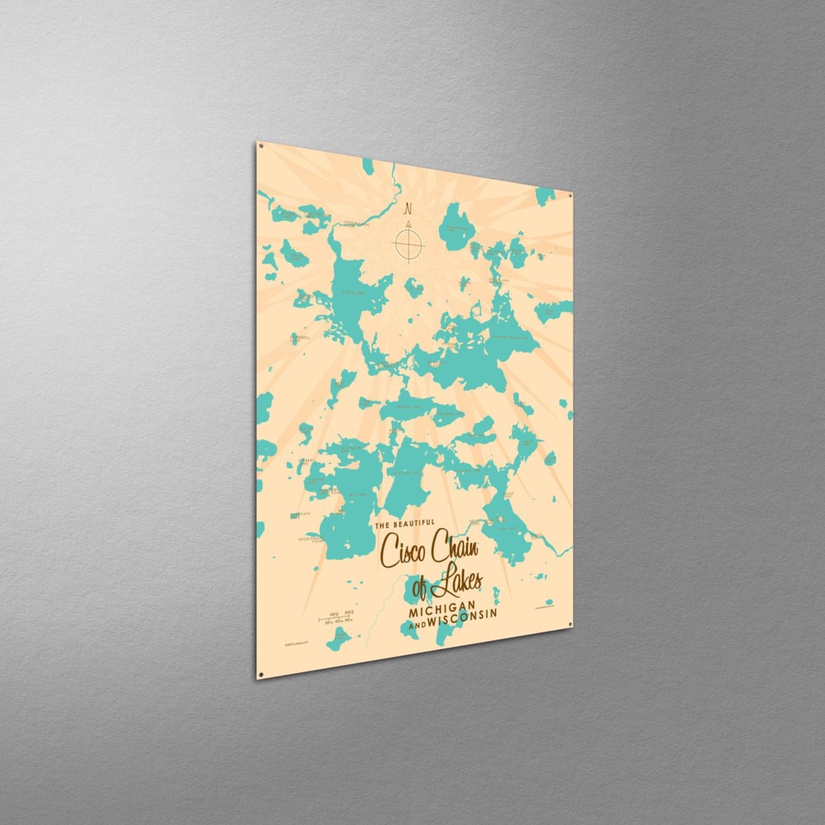 Cisco Chain of Lakes WI Michigan | Lake House Décor | Cabin Art ...