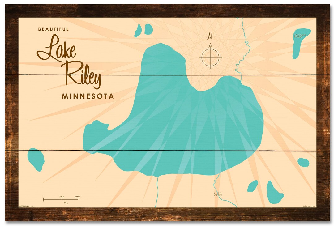 Lake Riley Minnesota, Rustic Wood Sign Map Art - Etsy