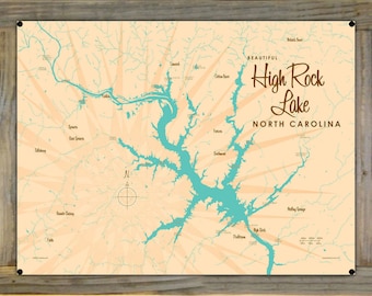 High Rock Lake Map - Etsy