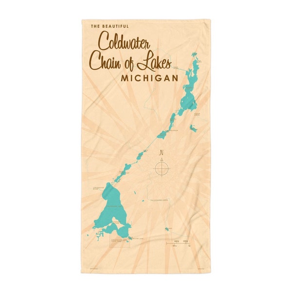 Coldwater Chain of Lakes Map - Etsy