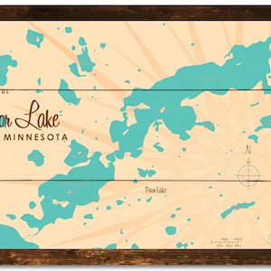 Prior Lake Minnesota, Rustic Wood Sign Map Art - Etsy