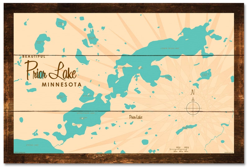 Prior Lake Minnesota Rustic Wood Sign Map Art - Etsy