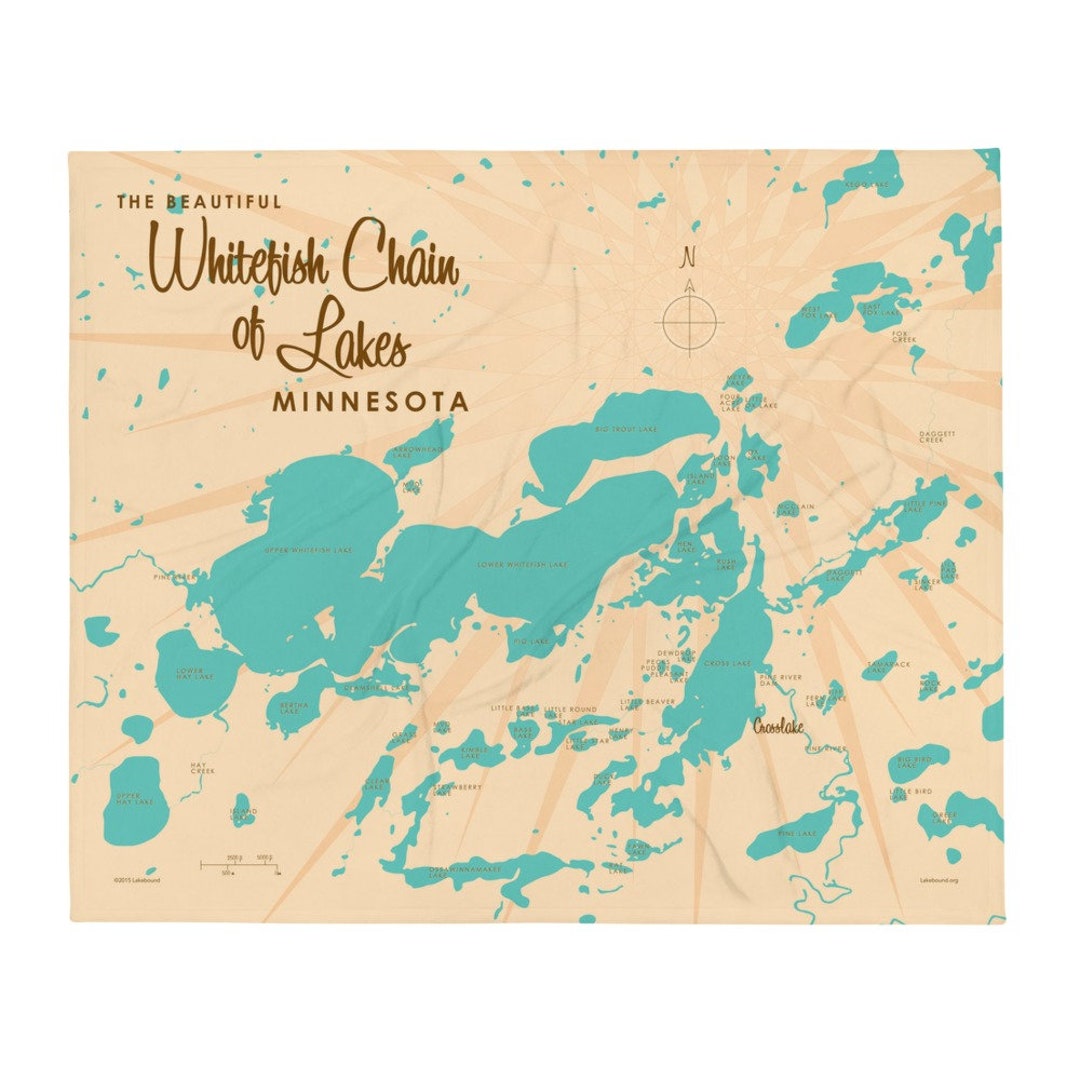 Whitefish Chain of Lakes Minnesota | Lake House Décor | Cabin Art ...