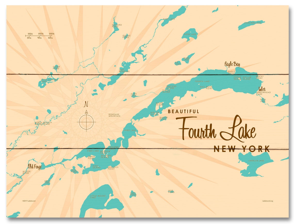 Fourth Lake New York (herkimer County) | Lake House Décor | Cabin Art ...