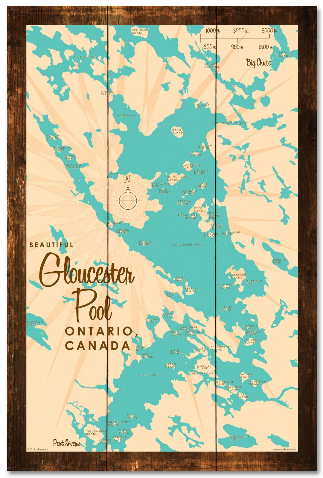 Gloucester Pool Ontario Canada Rustic Wood Sign Map Art - Etsy