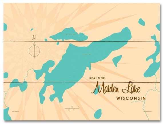 Maiden Lake Wisconsin Lake House Décor Cabin Art Custom - Etsy