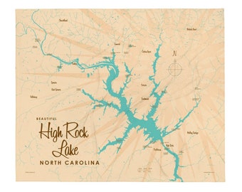 High Rock Lake Map - Etsy