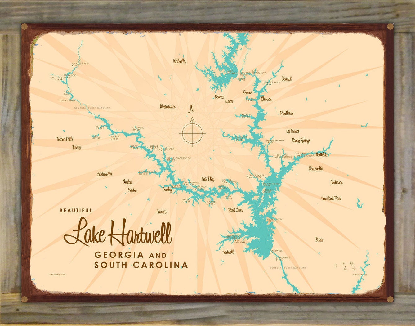 Lake Hartwell Georgia South Carolina Lake House Décor - Etsy