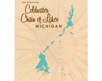 Coldwater Lake Map - Etsy