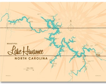 Hiwassee Lake Map - Etsy