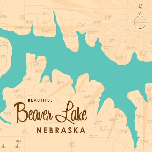 Map of Nebraska - Etsy