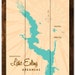 Lake Erling Arkansas Rustic Wood Sign Map Art - Etsy