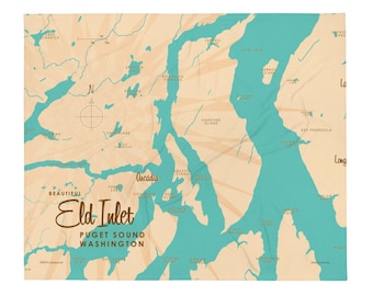 Vintage Puget Sound Lighthouse Map 1898 Washington State - Etsy