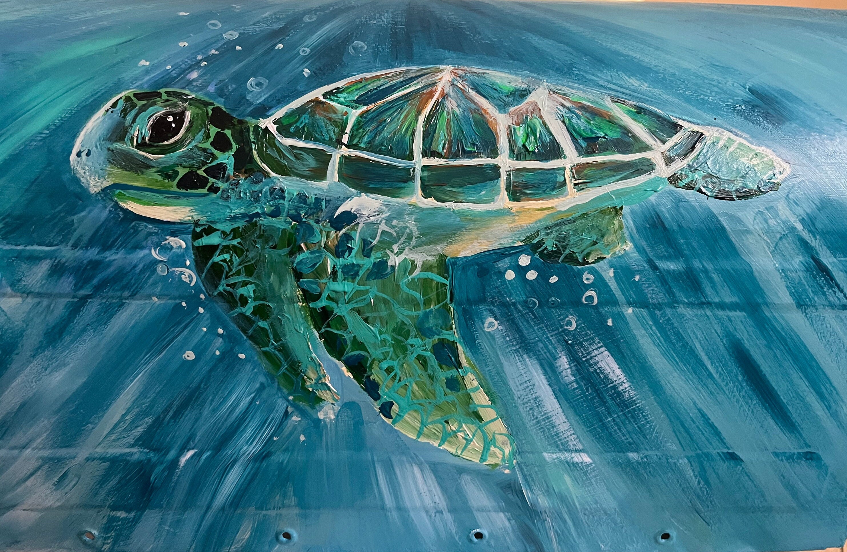 Hand Painted Sea Turtle Mailbox, Personalized Coastal Decor - Etsy