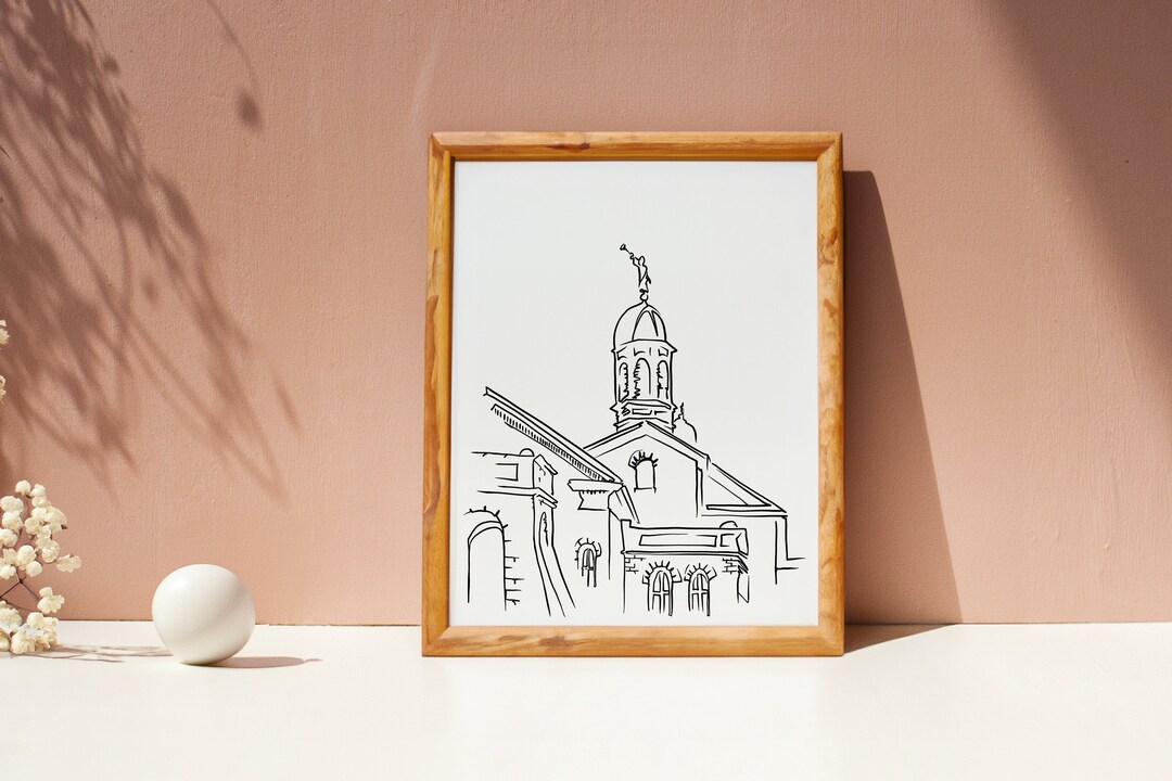 LDS Temple | Christian Art | Religious Wall Art | Line Art | Religious ...