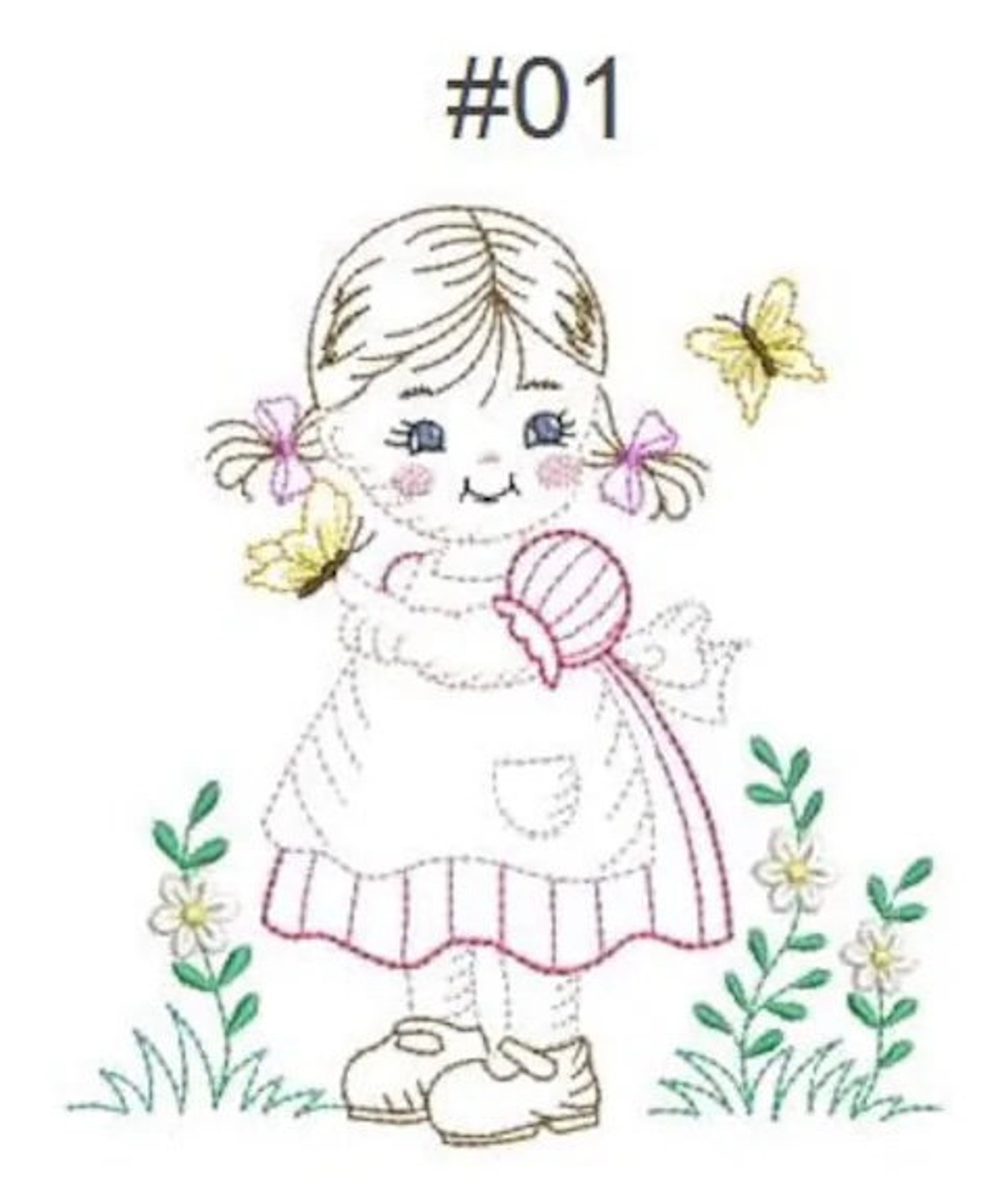 Embroidered Quilt Blocks Vintage Child Quilt Blocks Baby Quilt Blocks ...