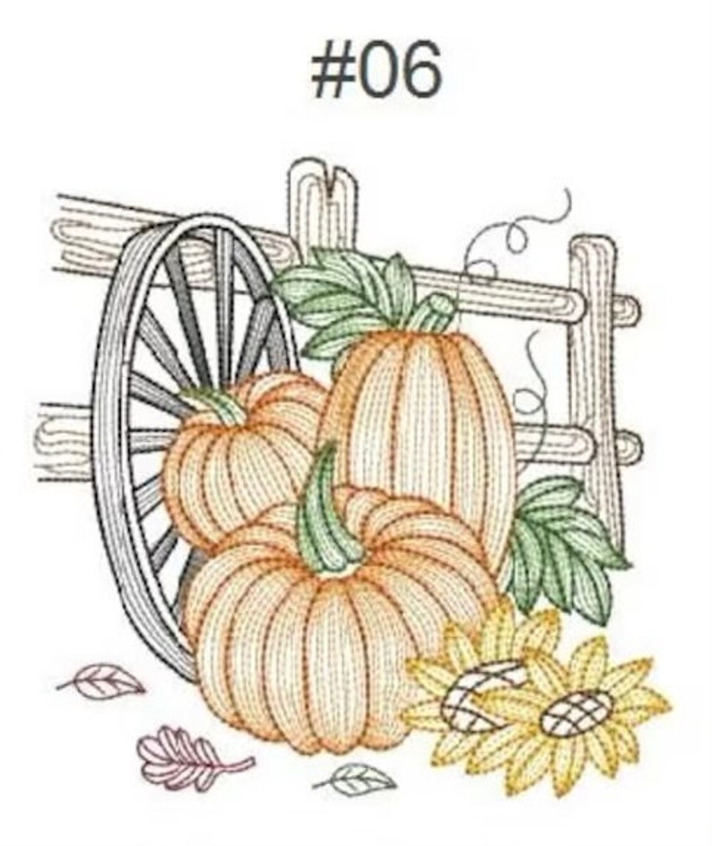 Embroidered Quilt Blocks - Autumn Harvest - Choose Your Designs and ...