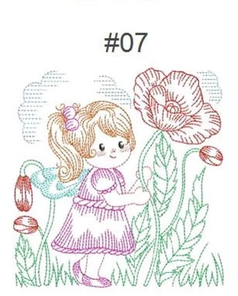 Embroidered Quilt Blocks - Vintage Flower Fairies Quilt Blocks -fairy ...