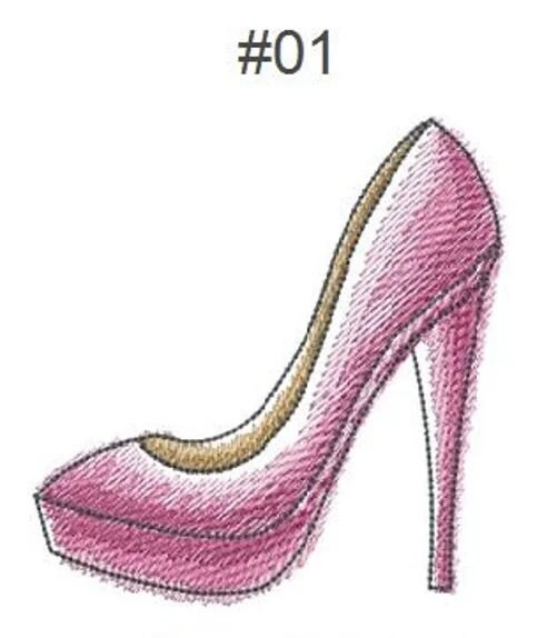 Embroidered Quilt Blocks - High Heels Quilt Blocks - Shoe Quilt Blocks ...