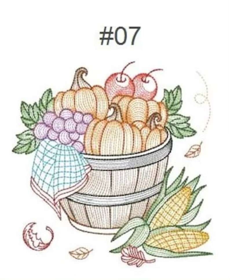 Embroidered Quilt Blocks - Autumn Harvest - Choose Your Designs and ...