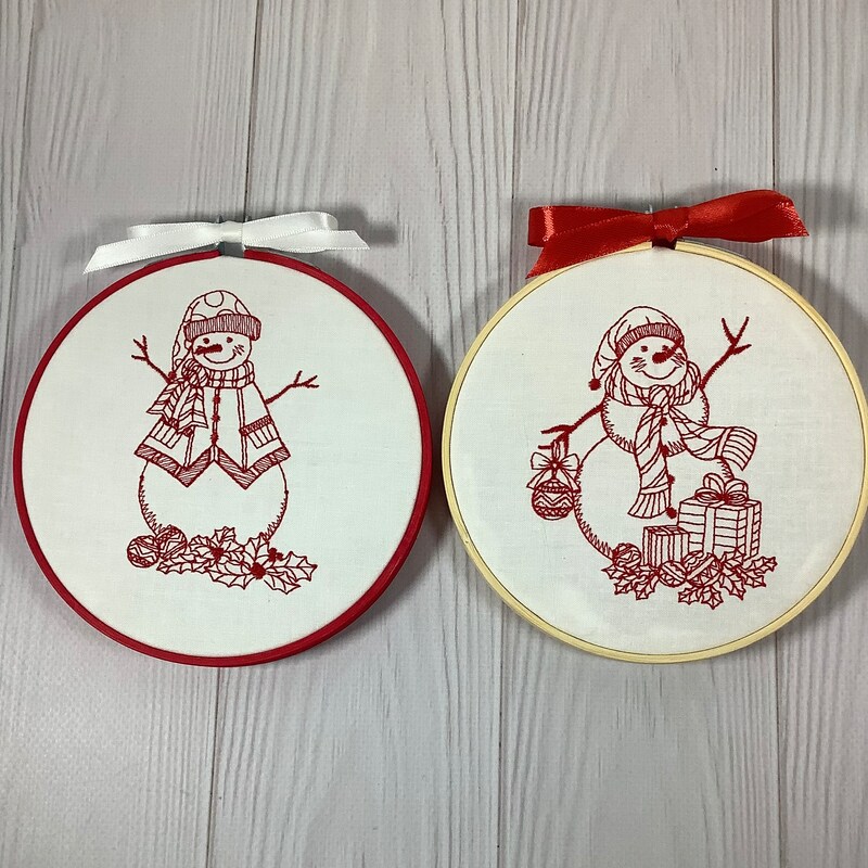 Christmas Redwork - Etsy