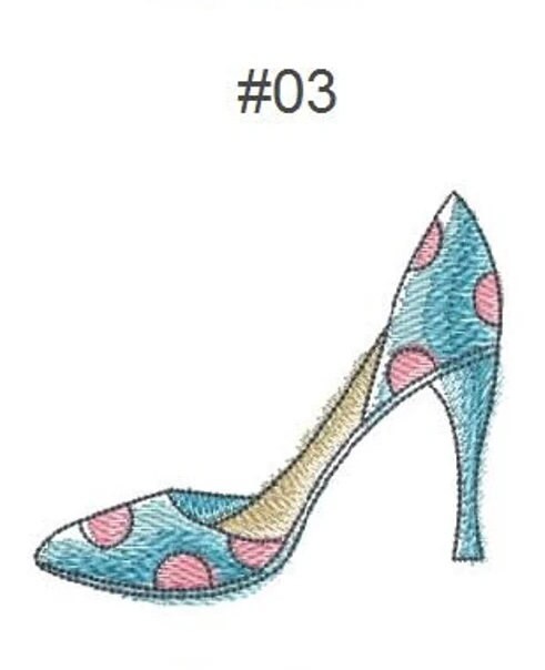 Embroidered Quilt Blocks - High Heels Quilt Blocks - Shoe Quilt Blocks ...