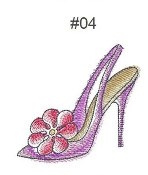 Embroidered Quilt Blocks - High Heels Quilt Blocks - Shoe Quilt Blocks ...